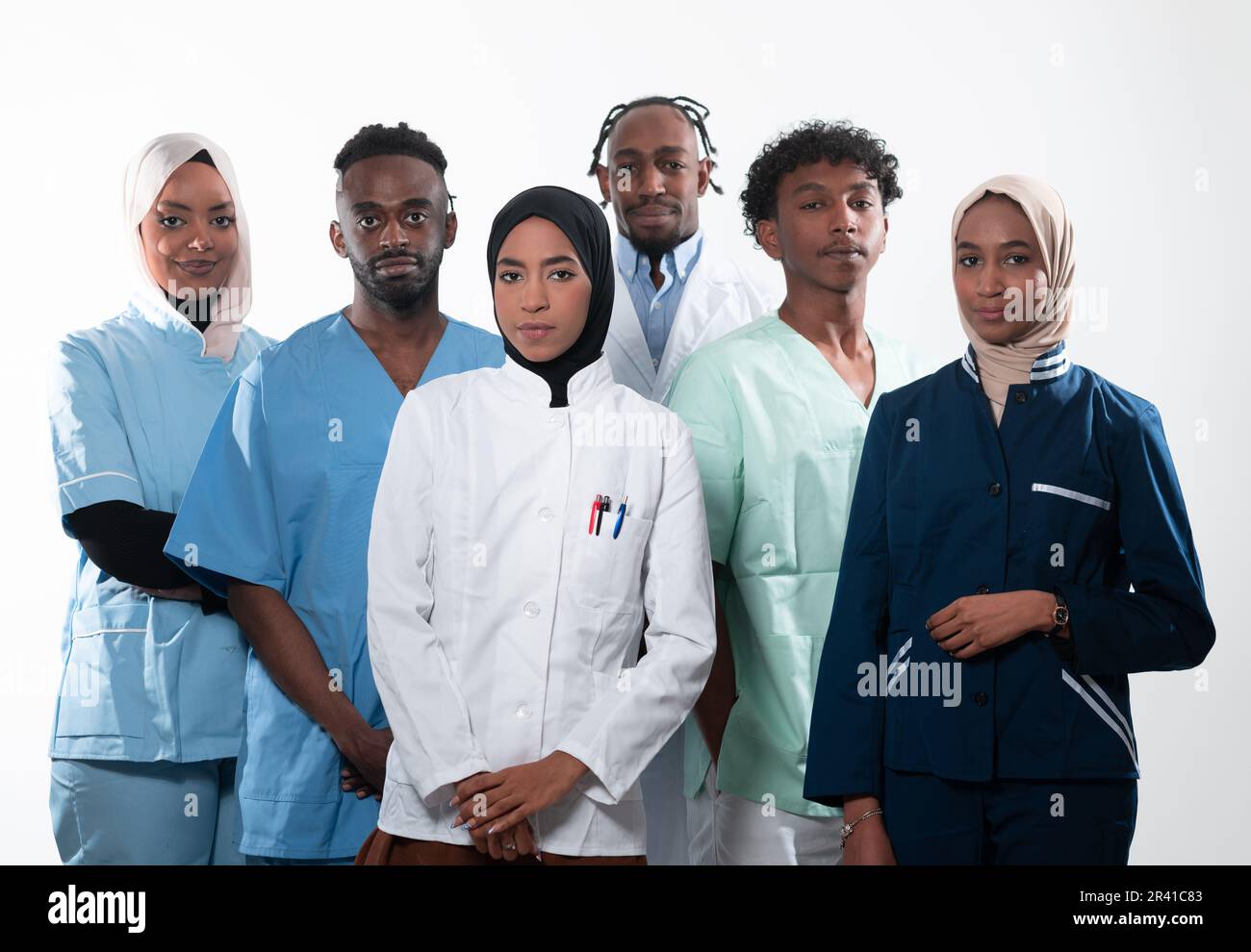 Team or group of a doctor, nurse and medical professional coworkers ...