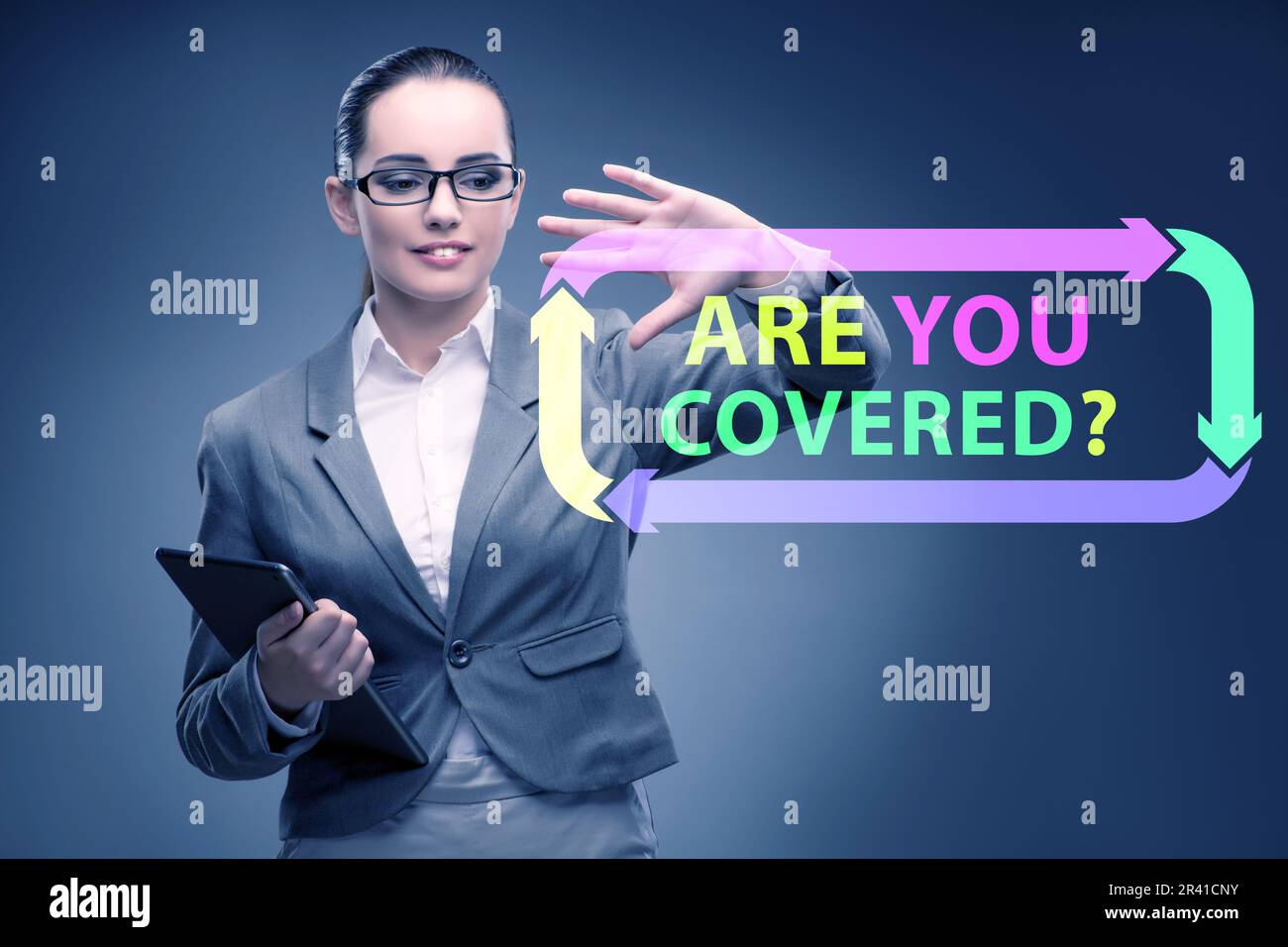 Insurance concept with the question are you covered Stock Photo - Alamy