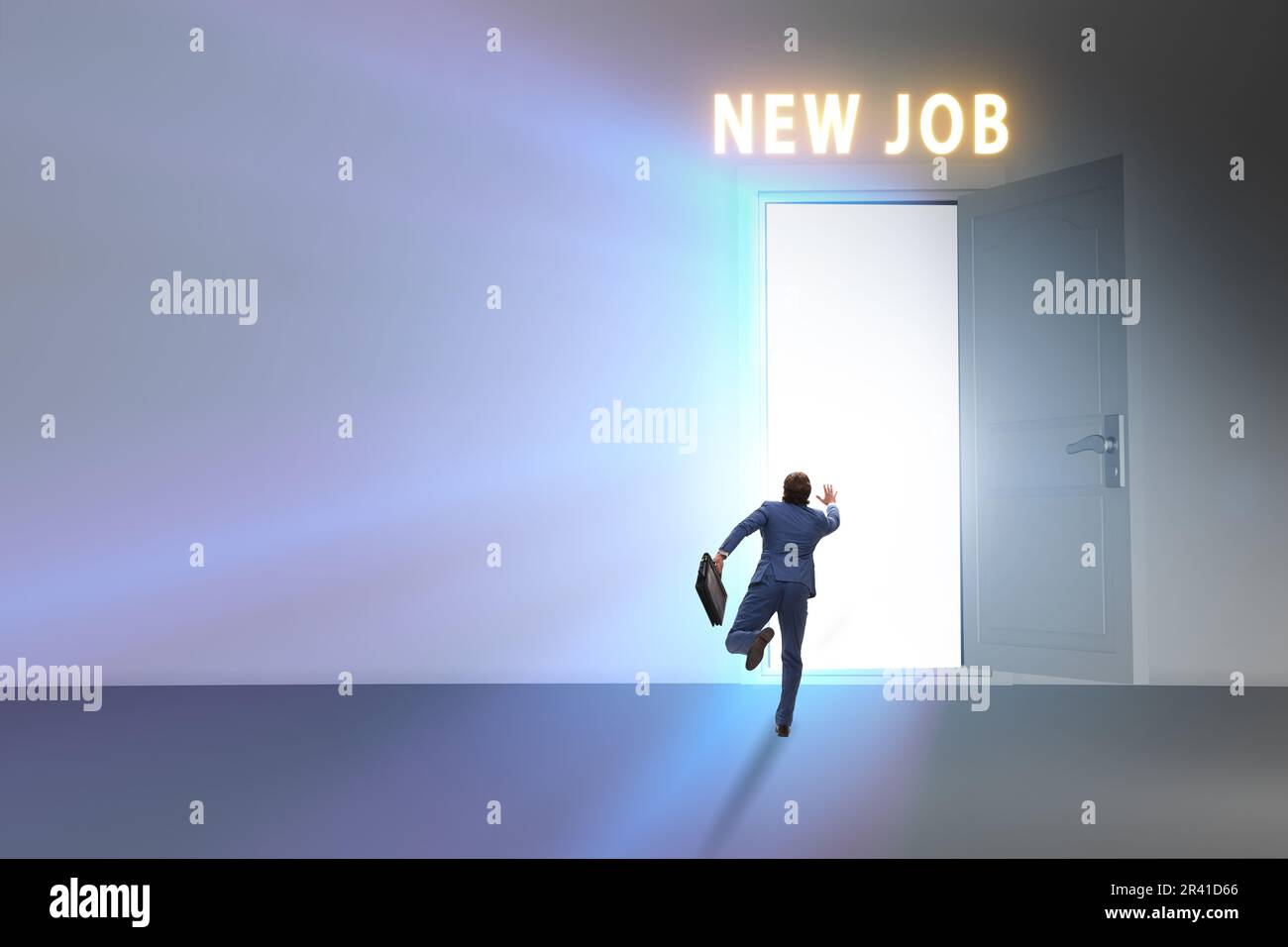 New job concept with open door Stock Photo - Alamy
