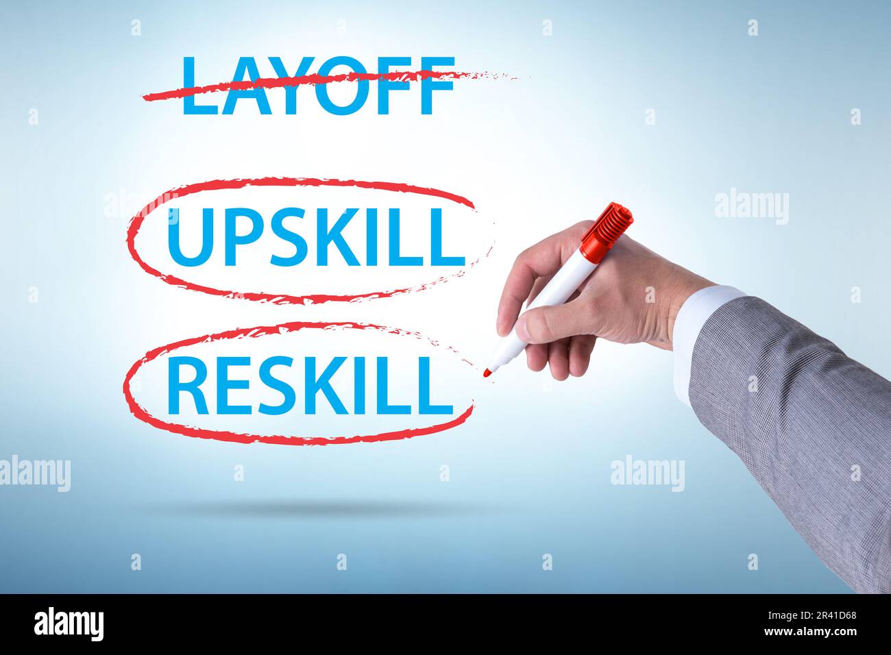 Re-skilling and upskilling in learning concept Stock Photo - Alamy