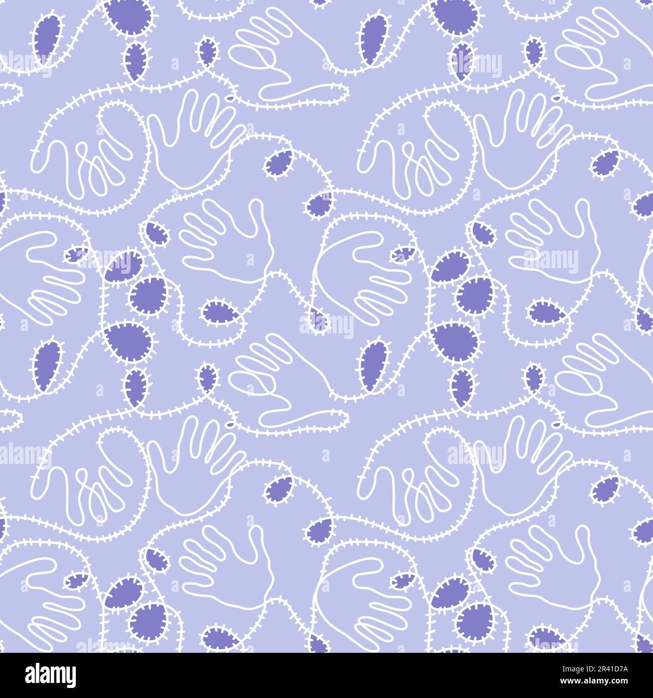 Abstract stripes seamless handprint line art pattern for wrapping paper ...