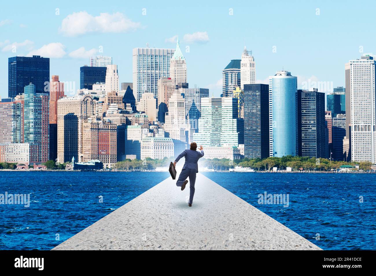 Businessman in the ambition and determination concept Stock Photo - Alamy