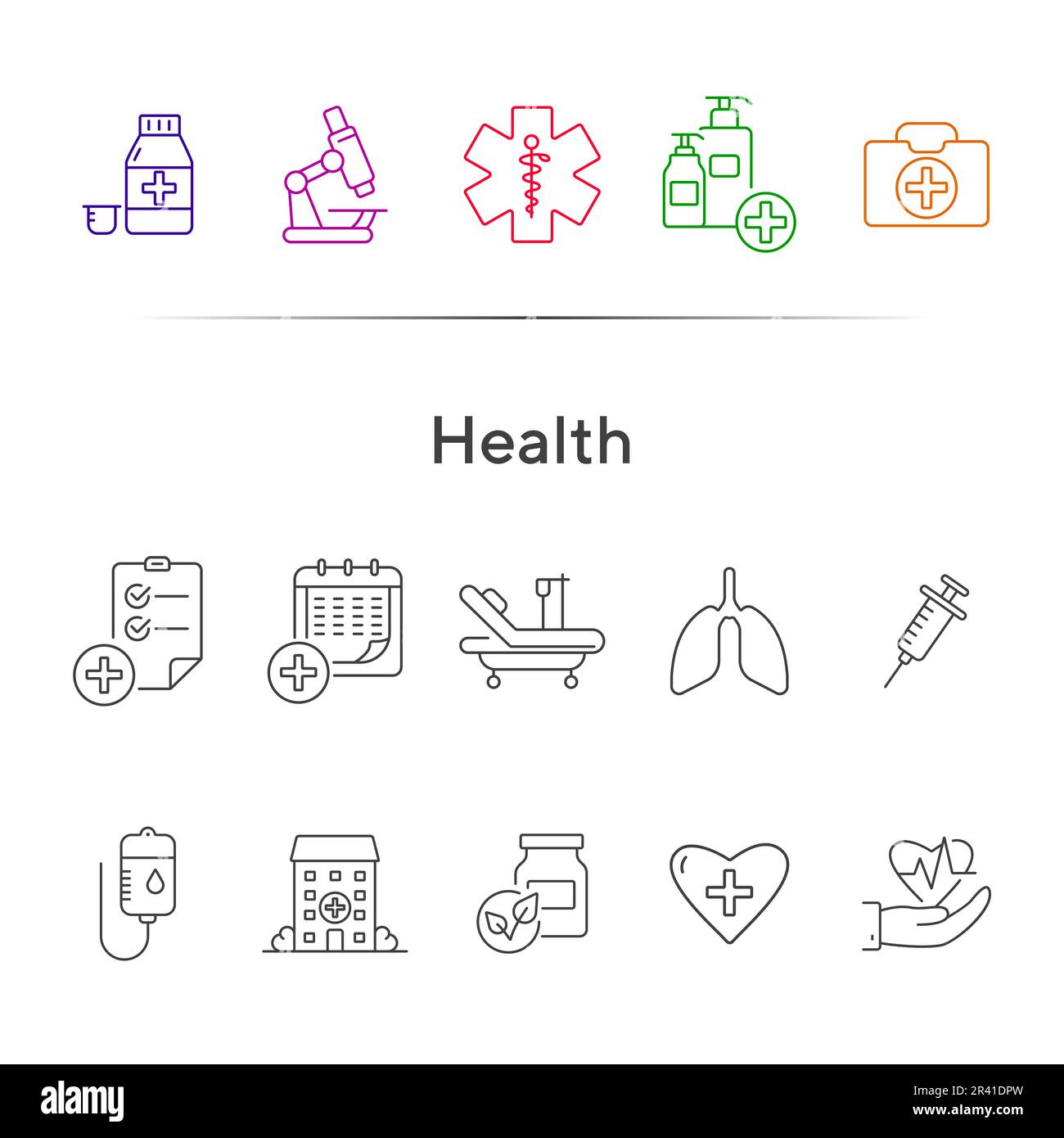 Concept healthy heart nobody Stock Vector Images - Alamy