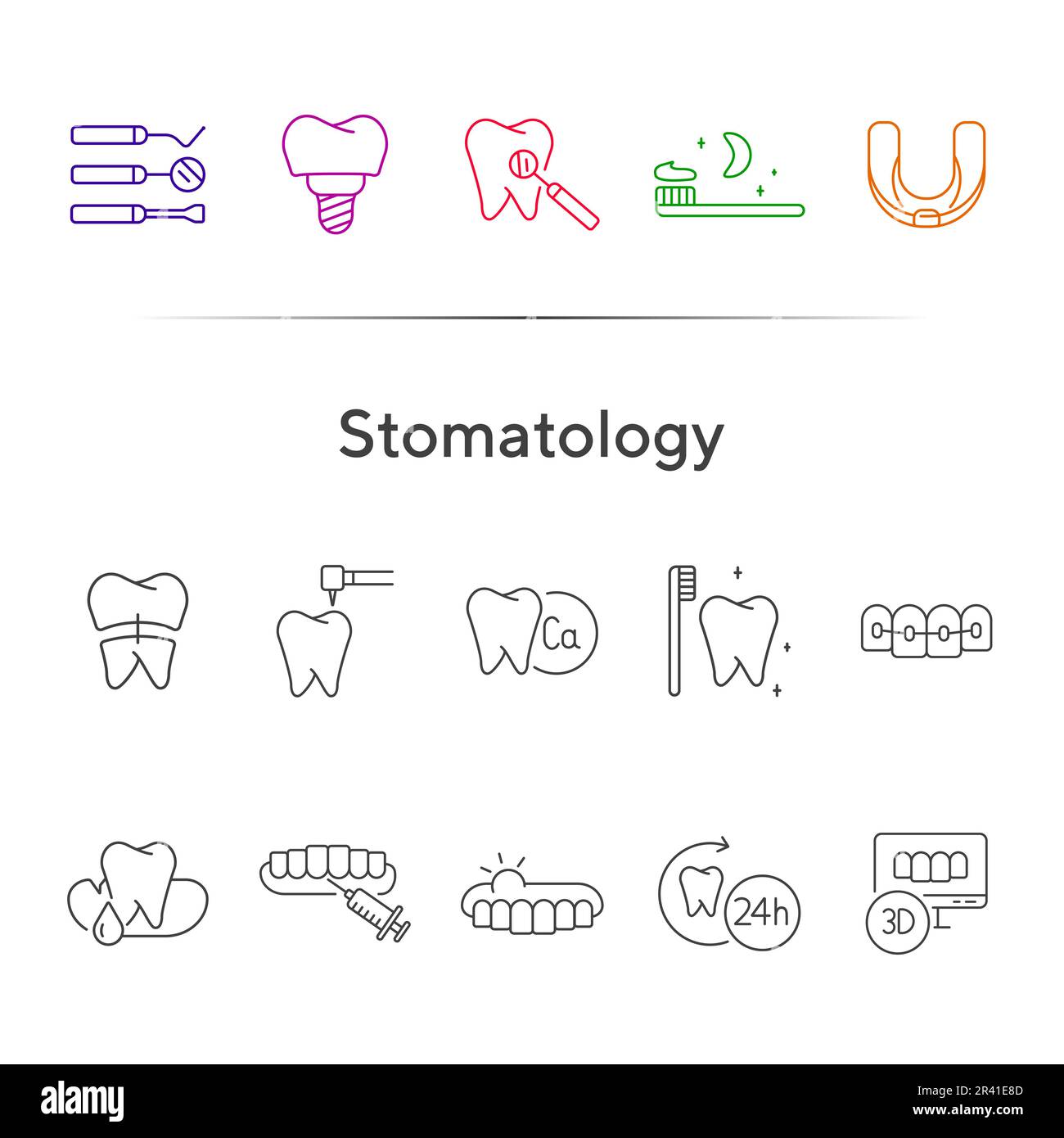 Denture modeling Stock Vector Images - Alamy