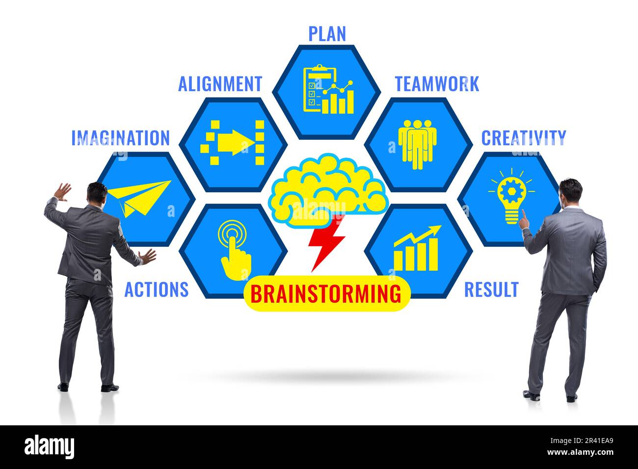 Brainstorming concept as a solution tool Stock Photo - Alamy