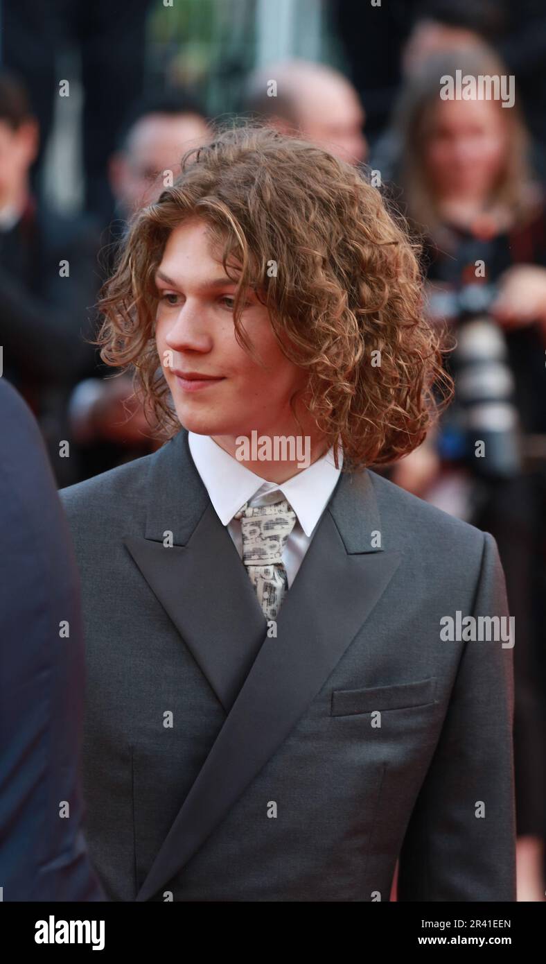 Cannes, France, 25th May, 2023. Samuel Kircher arriving on the red ...