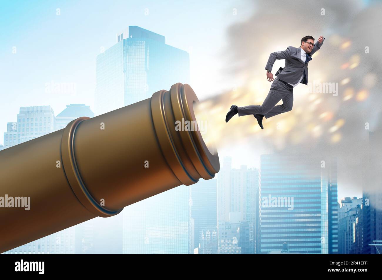 Flying with cannonball hi-res stock photography and images - Alamy