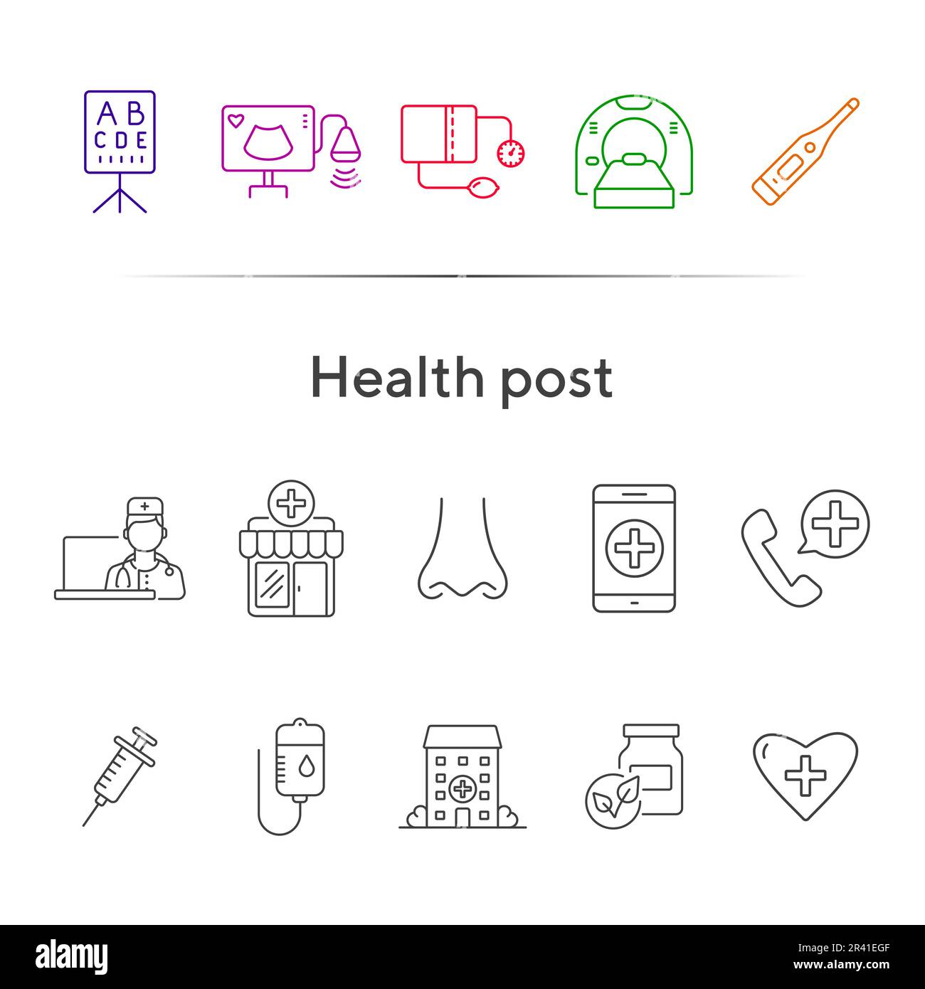 Hospital sign post Cut Out Stock Images & Pictures - Alamy