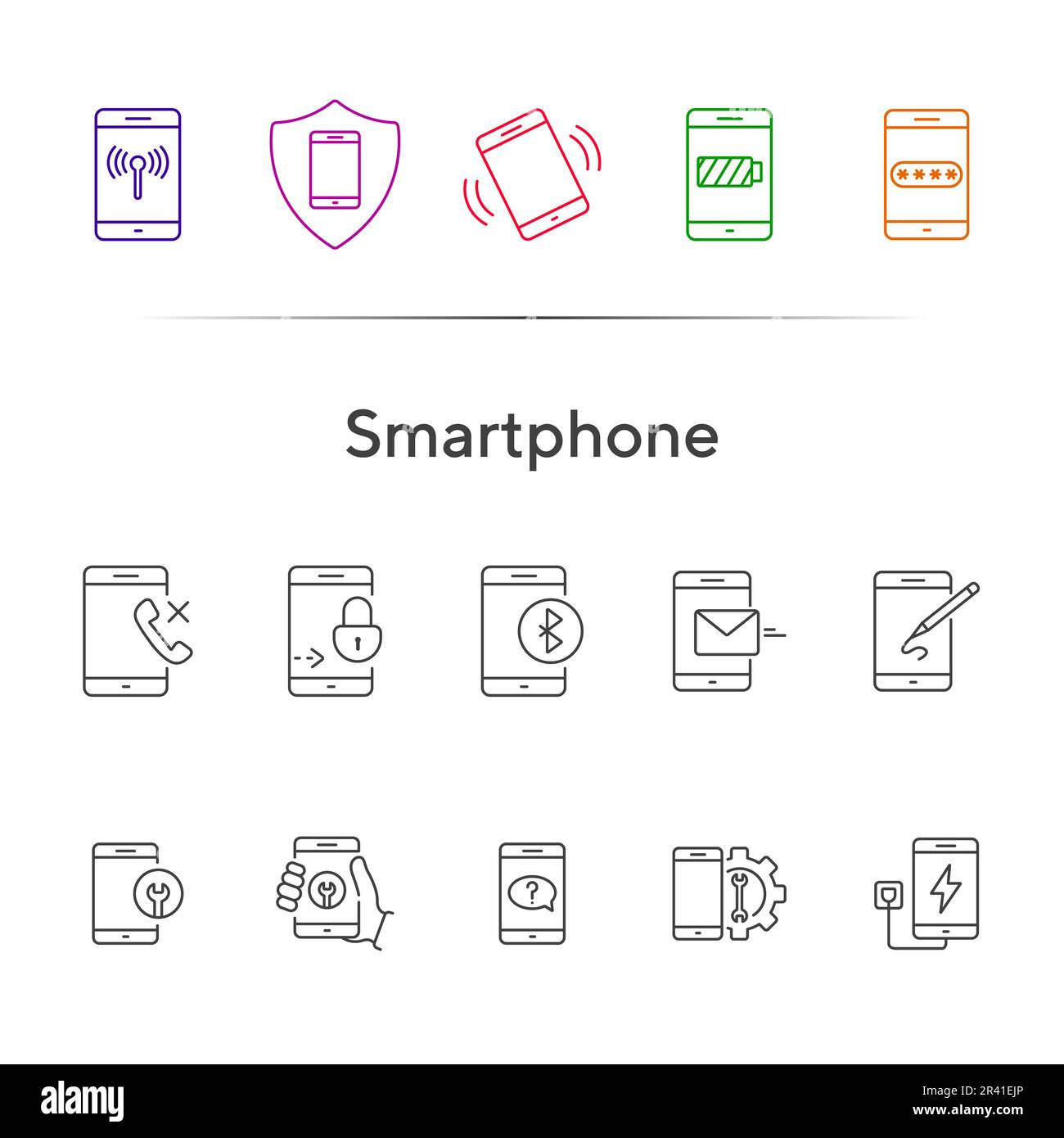 No service phone signal Stock Vector Images - Alamy