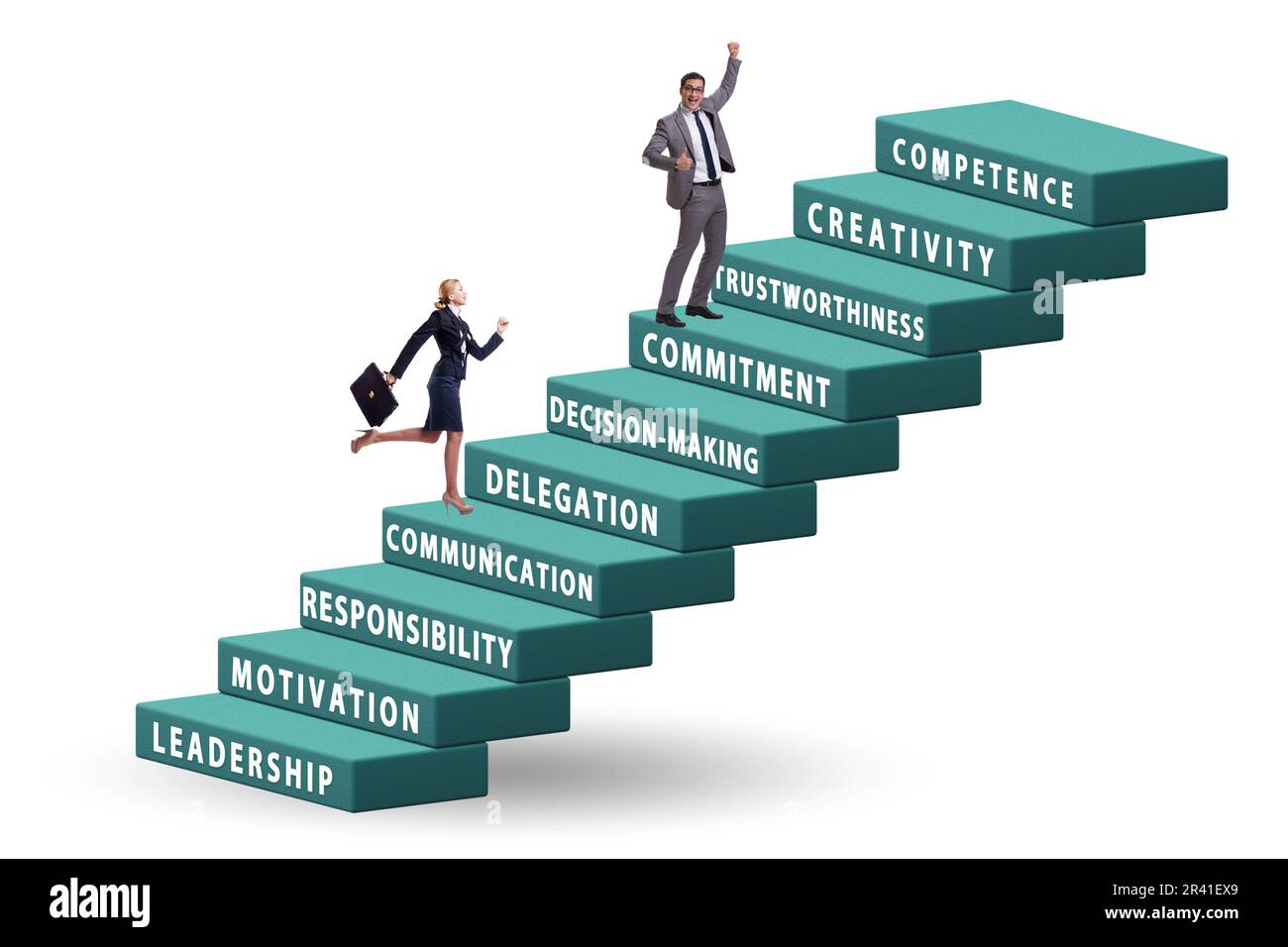 Career ladder concept with key skills Stock Photo - Alamy