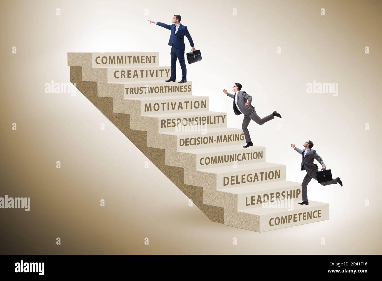 Career ladder concept with key skills Stock Photo - Alamy