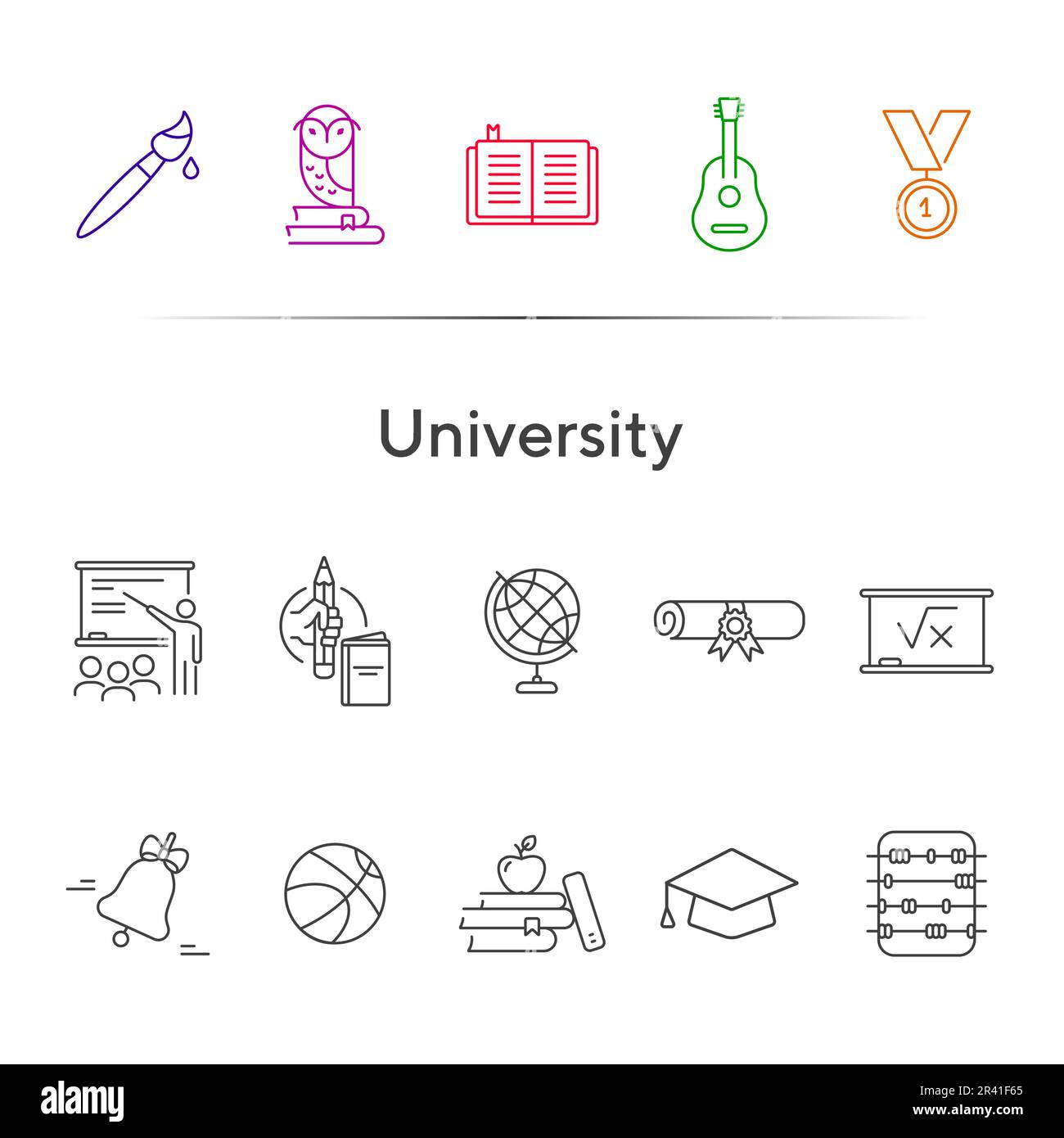 Owl education logo university Cut Out Stock Images & Pictures - Alamy