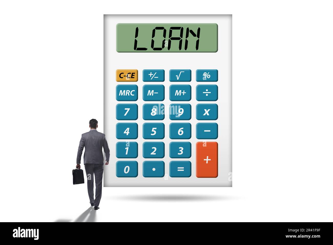 Bank loan concept with calculator Stock Photo - Alamy