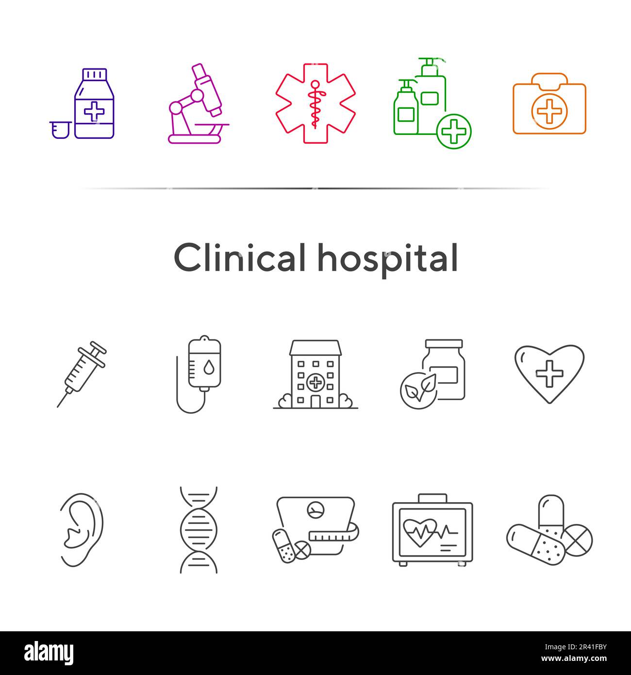 Clinical hospital icons Stock Vector Image & Art - Alamy