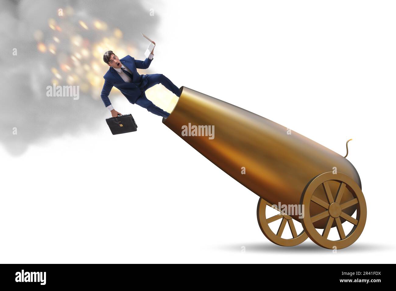 Flying with cannonball hi-res stock photography and images - Alamy