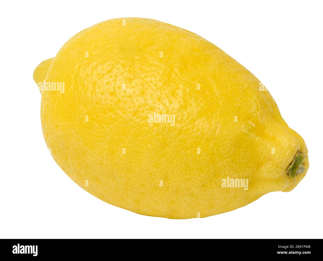Round yellow lemon isolated on white background Stock Photo - Alamy