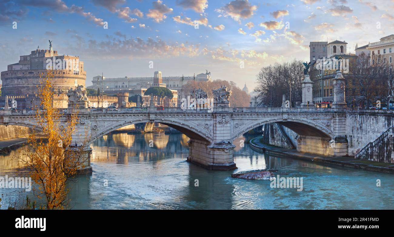 Rome city morning view, Italy Stock Photo - Alamy