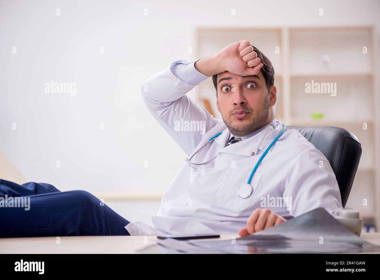 Tired medical student hospital hi-res stock photography and images - Alamy
