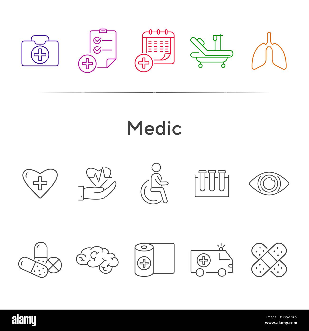 Medic icons Cut Out Stock Images & Pictures - Alamy