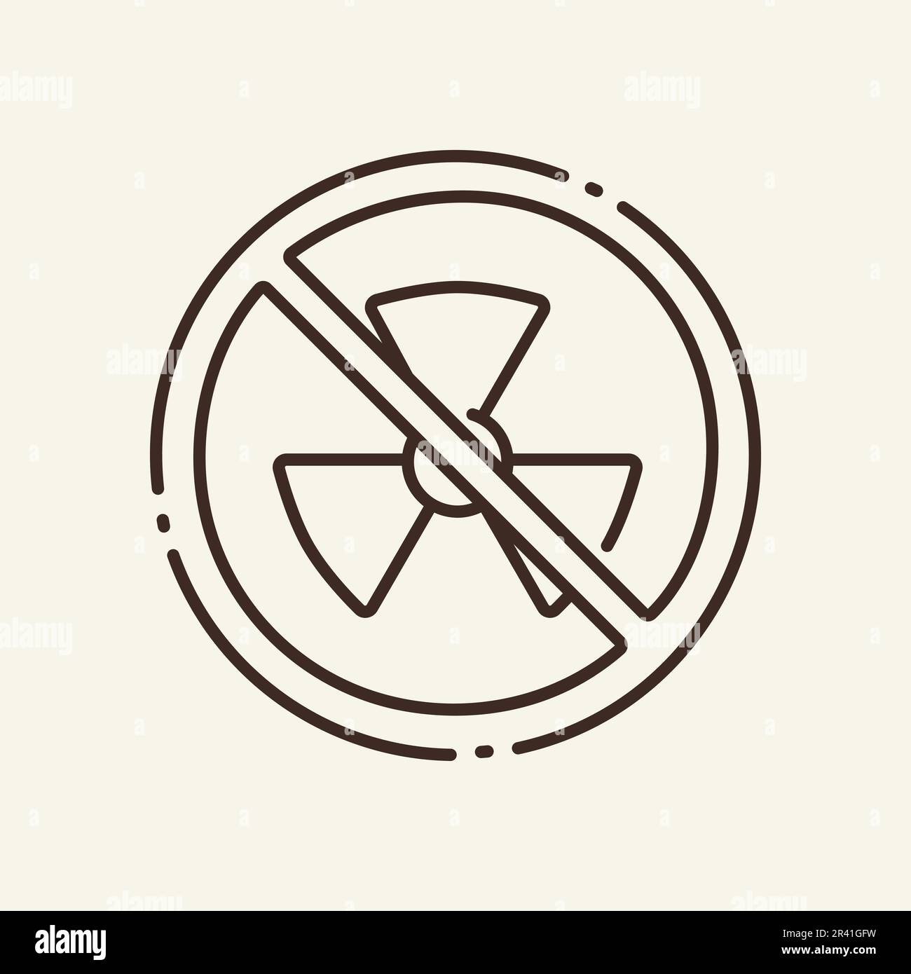 Nuclear warning thin line icon Stock Vector Image & Art - Alamy