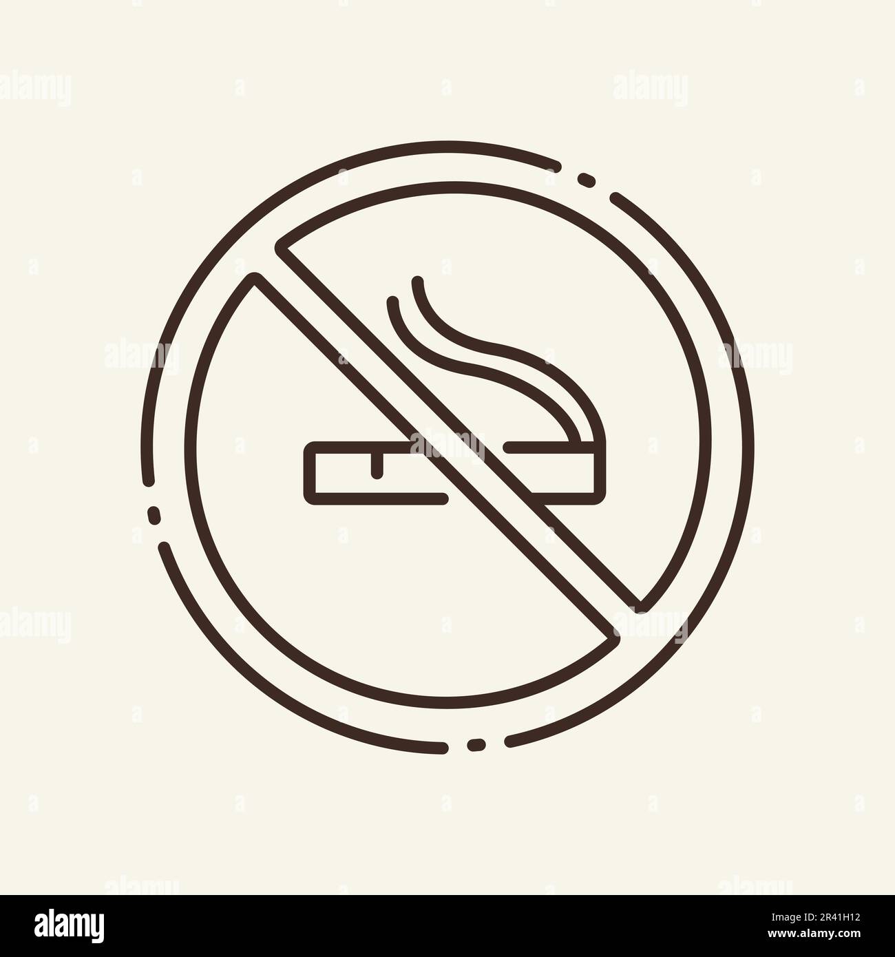 No smoking thin line icon Stock Vector Image & Art - Alamy