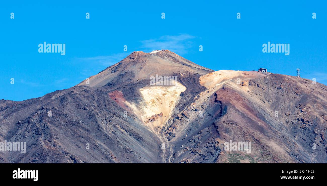 Peak of Teide volcano on Tenerife island in Canary Islands panorama ...