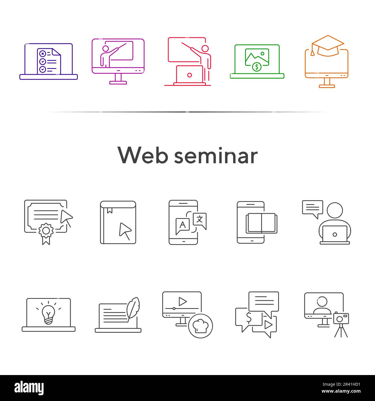 Livestream education Cut Out Stock Images & Pictures - Alamy