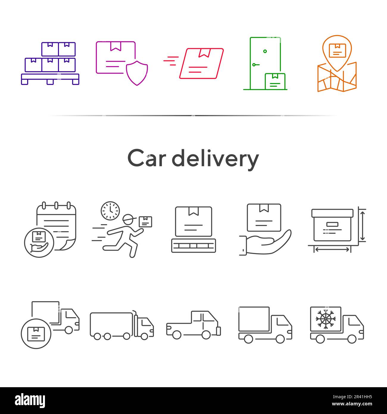 Car delivery icons Stock Vector Image & Art - Alamy