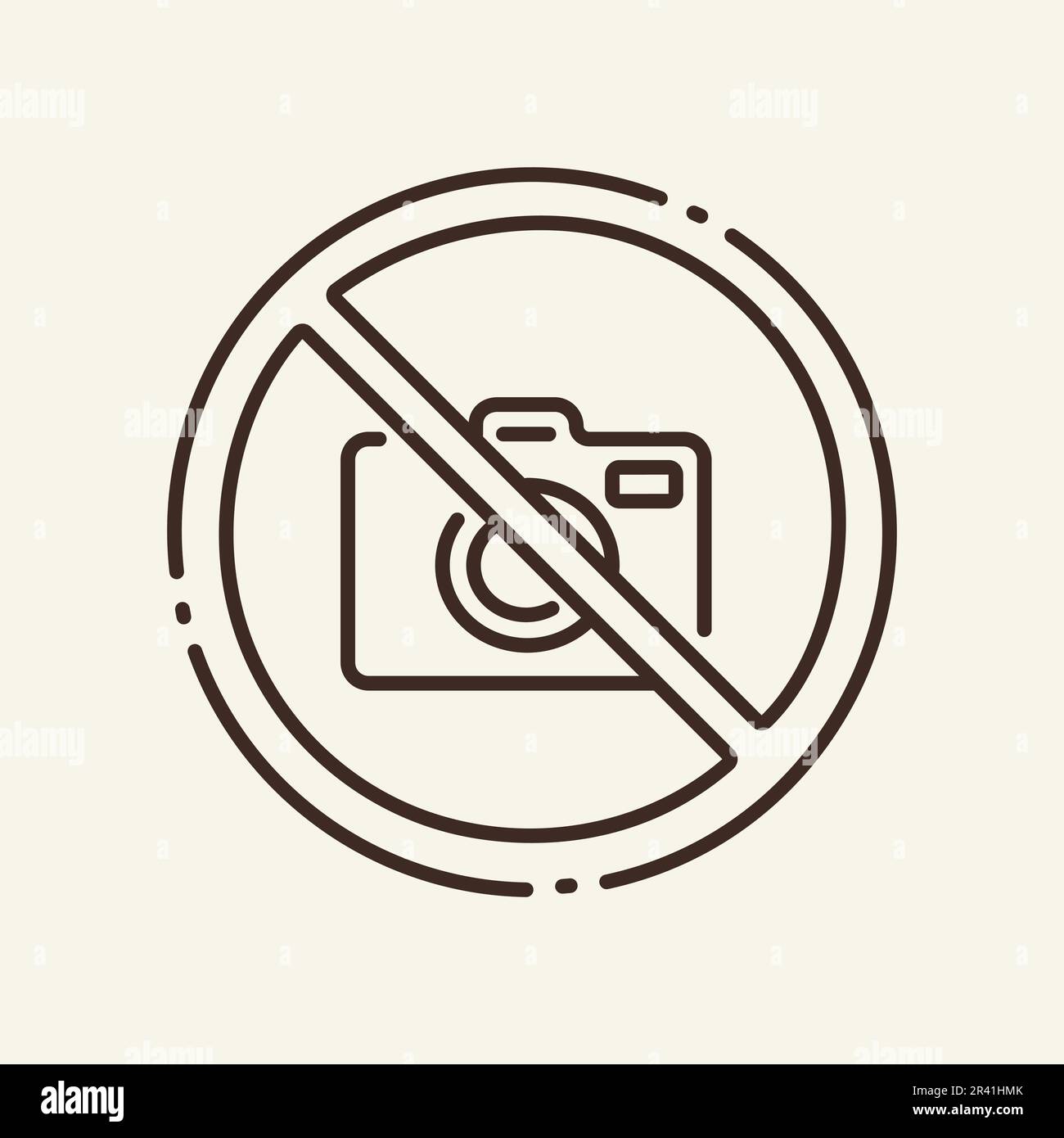 Prohibition of camera thin line icon Stock Vector Image & Art - Alamy