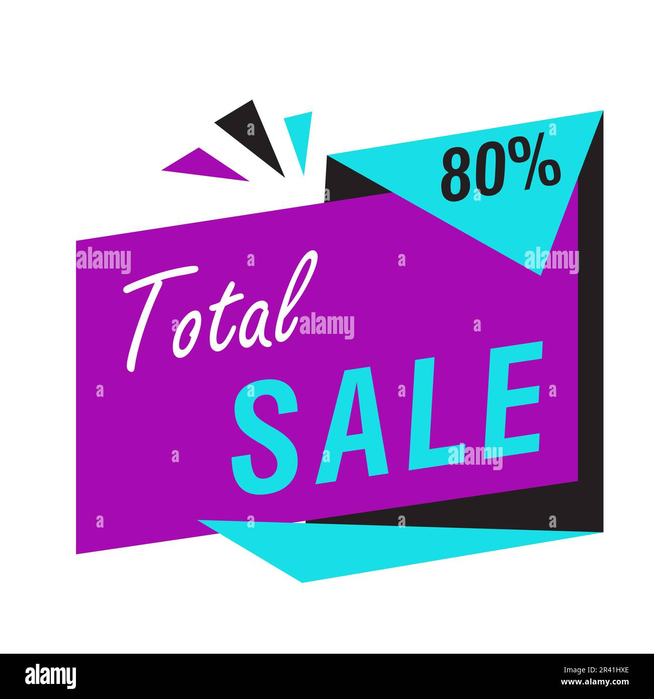 Total sale bright banner on white background Stock Vector Image & Art ...