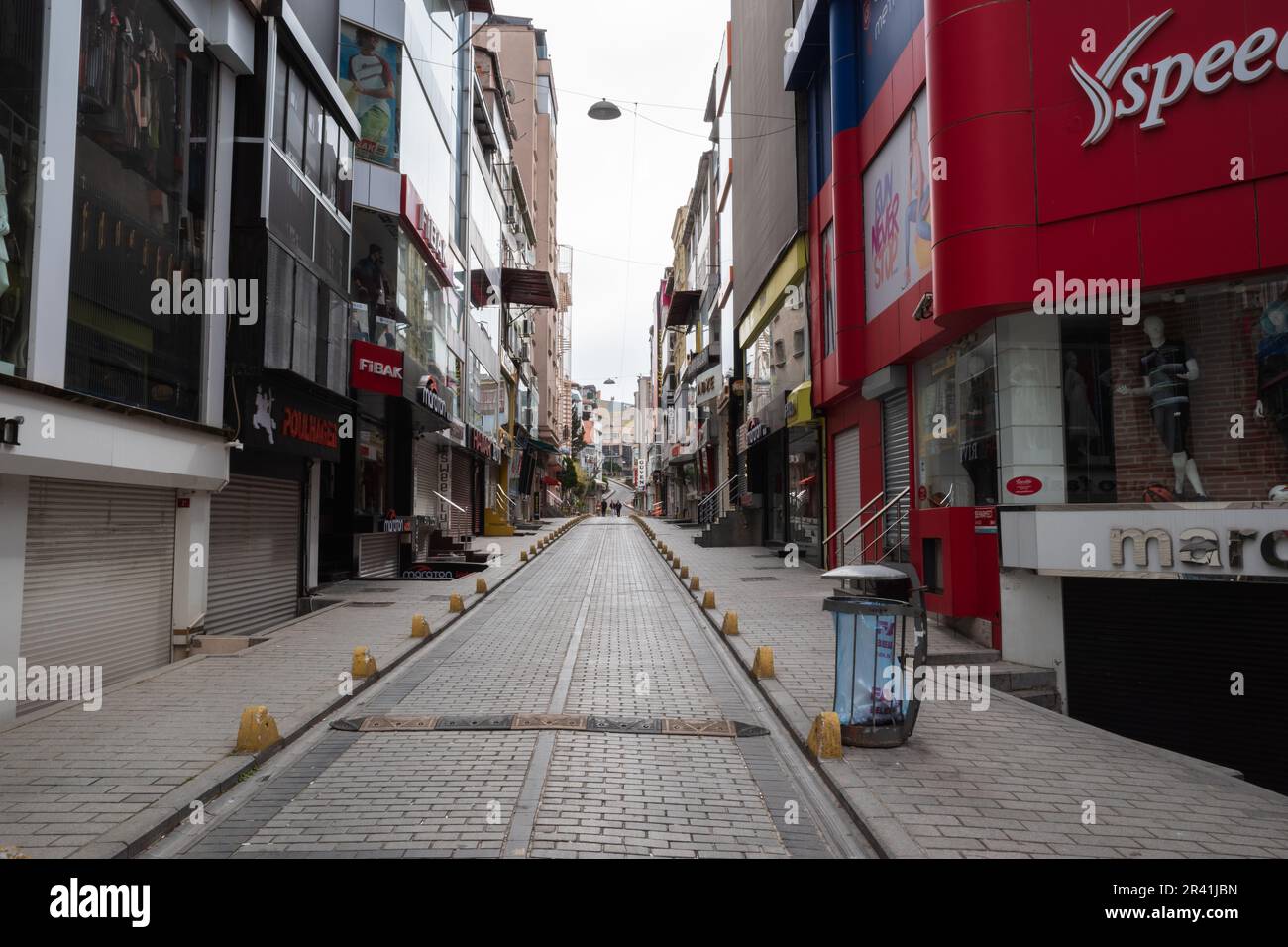 empty streets of istanbul during the pandemic. turkey - may 2020. High ...
