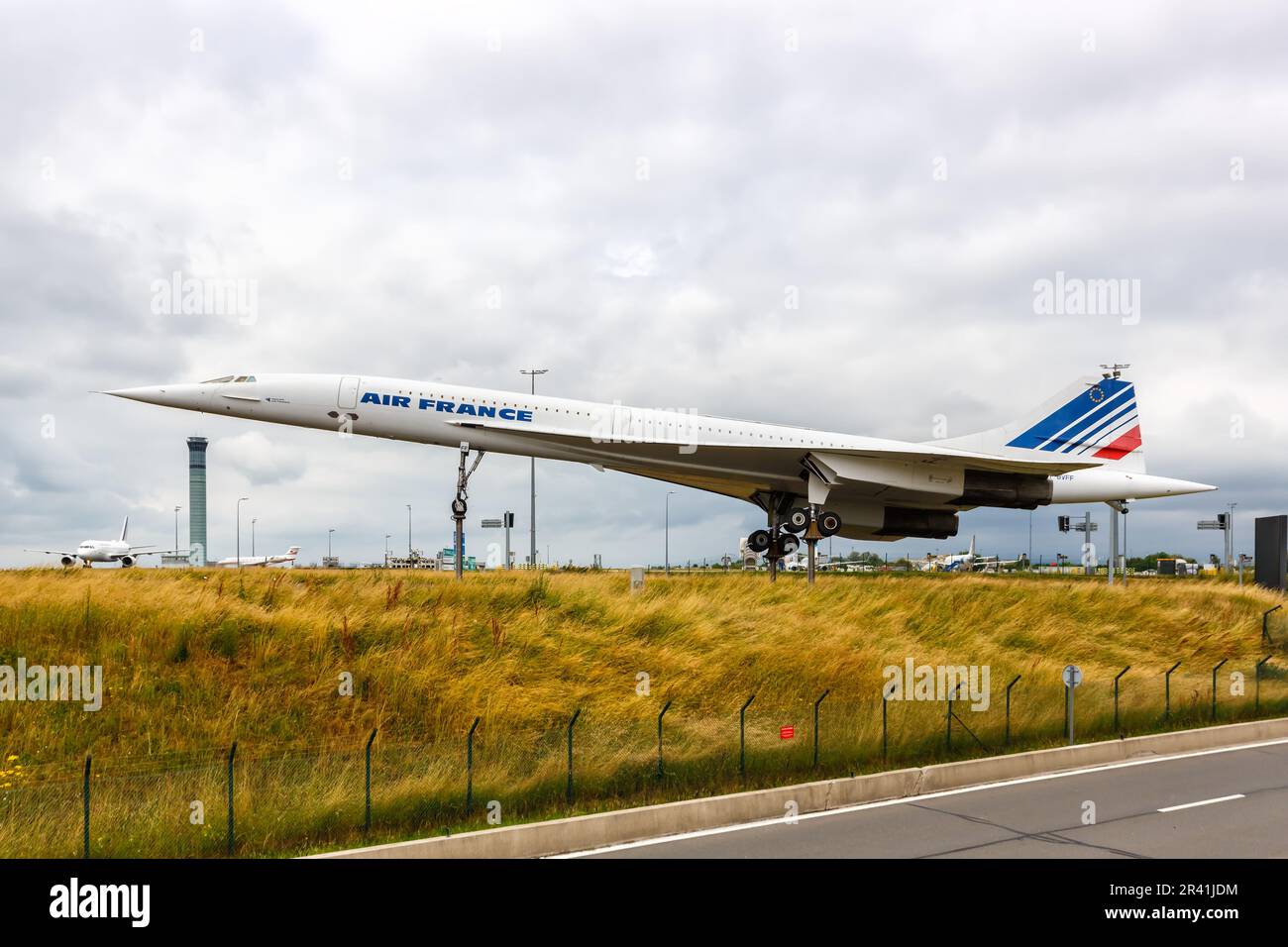 Air France Concorde aircraft Paris Charles de Gaulle airport in France ...
