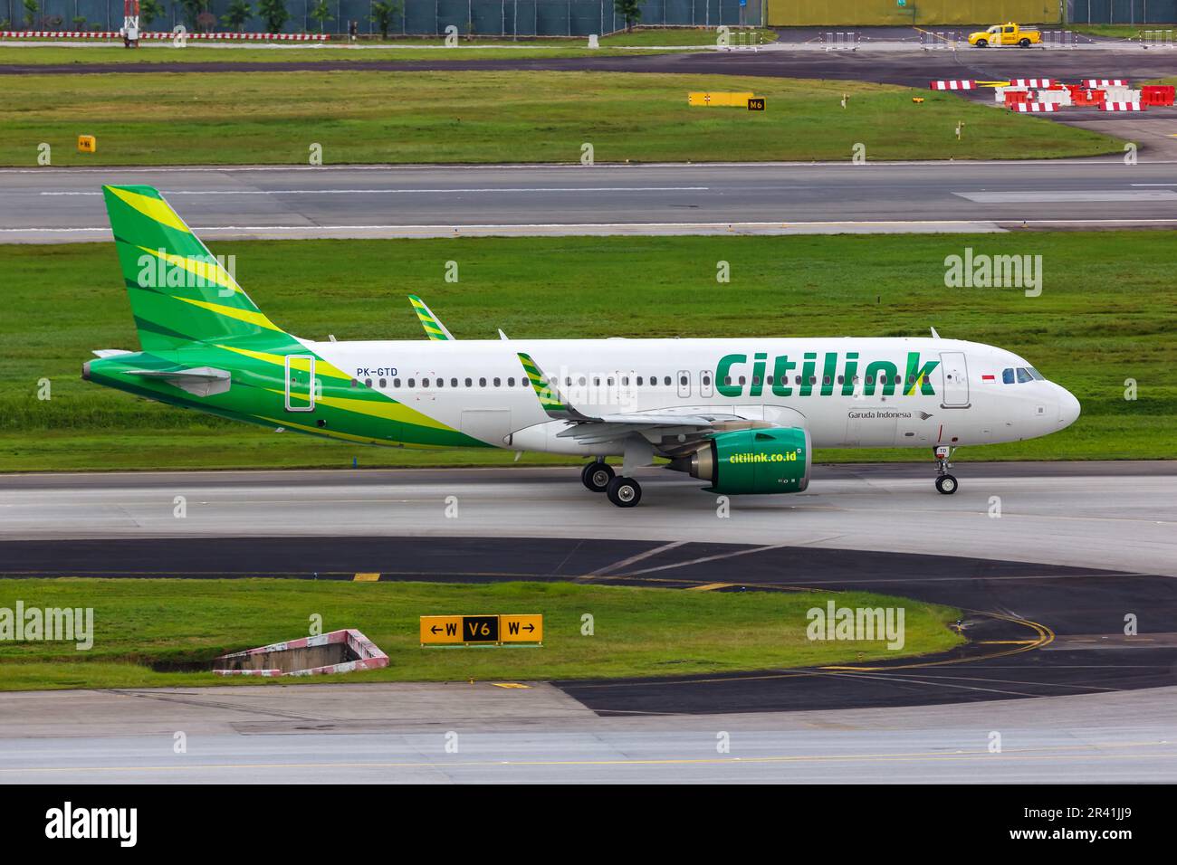 Citilink Airbus A320neo aircraft Changi Airport in Singapore Stock ...