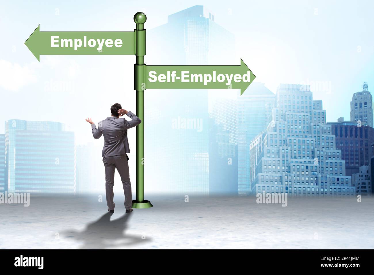 Self employed road sign hi-res stock photography and images - Alamy