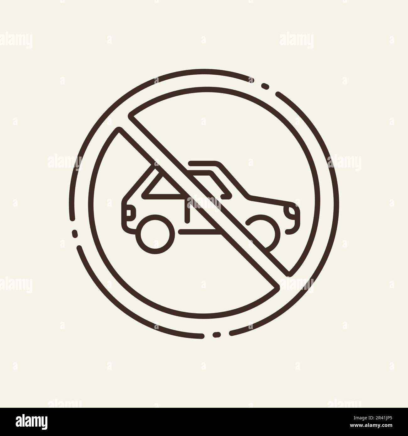 No parking sign circular Stock Vector Images - Alamy