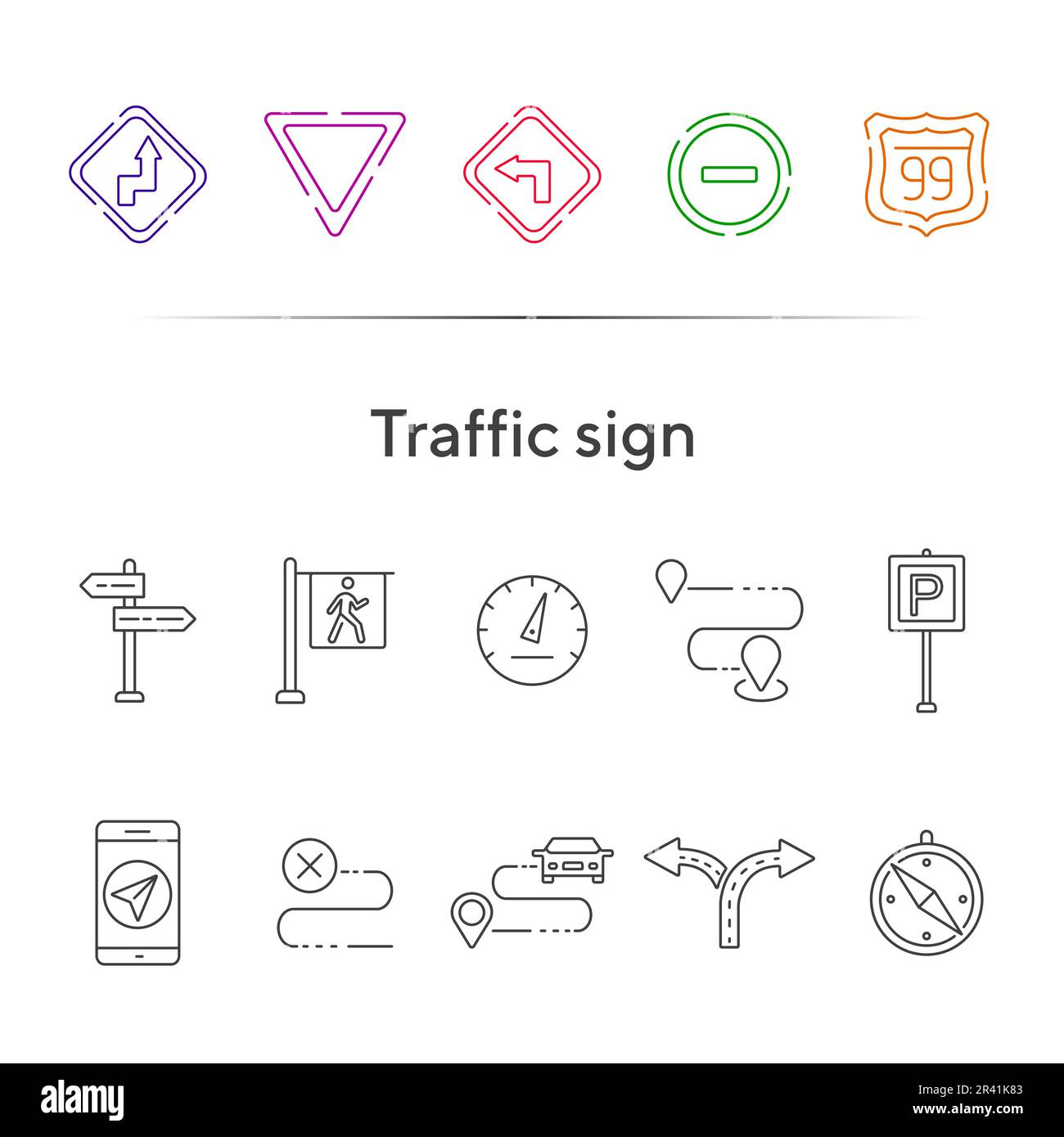Traffic sign icons Stock Vector Image & Art - Alamy