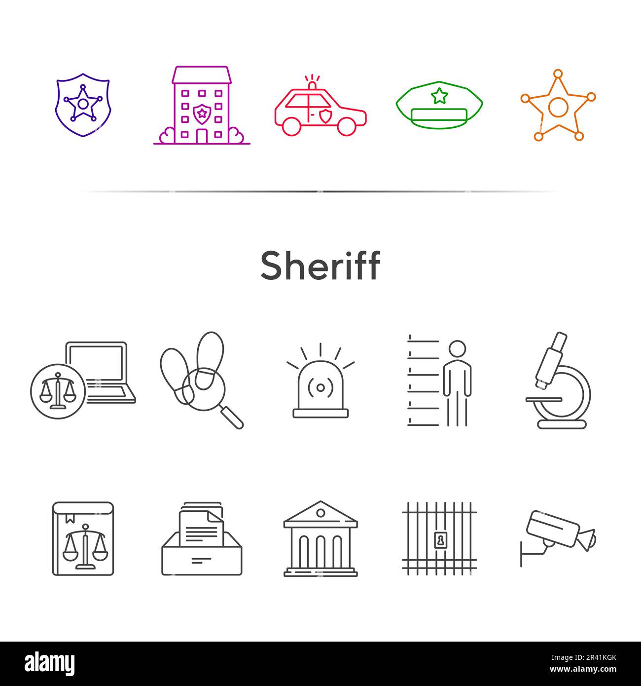 Sheriff office sign Stock Vector Images - Alamy