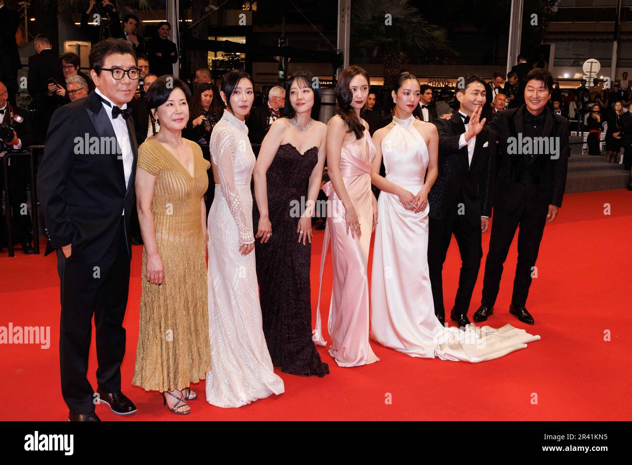 Cannes, France. 25th May, 2023. Director Song Kang-ho, Jang Young-nam ...
