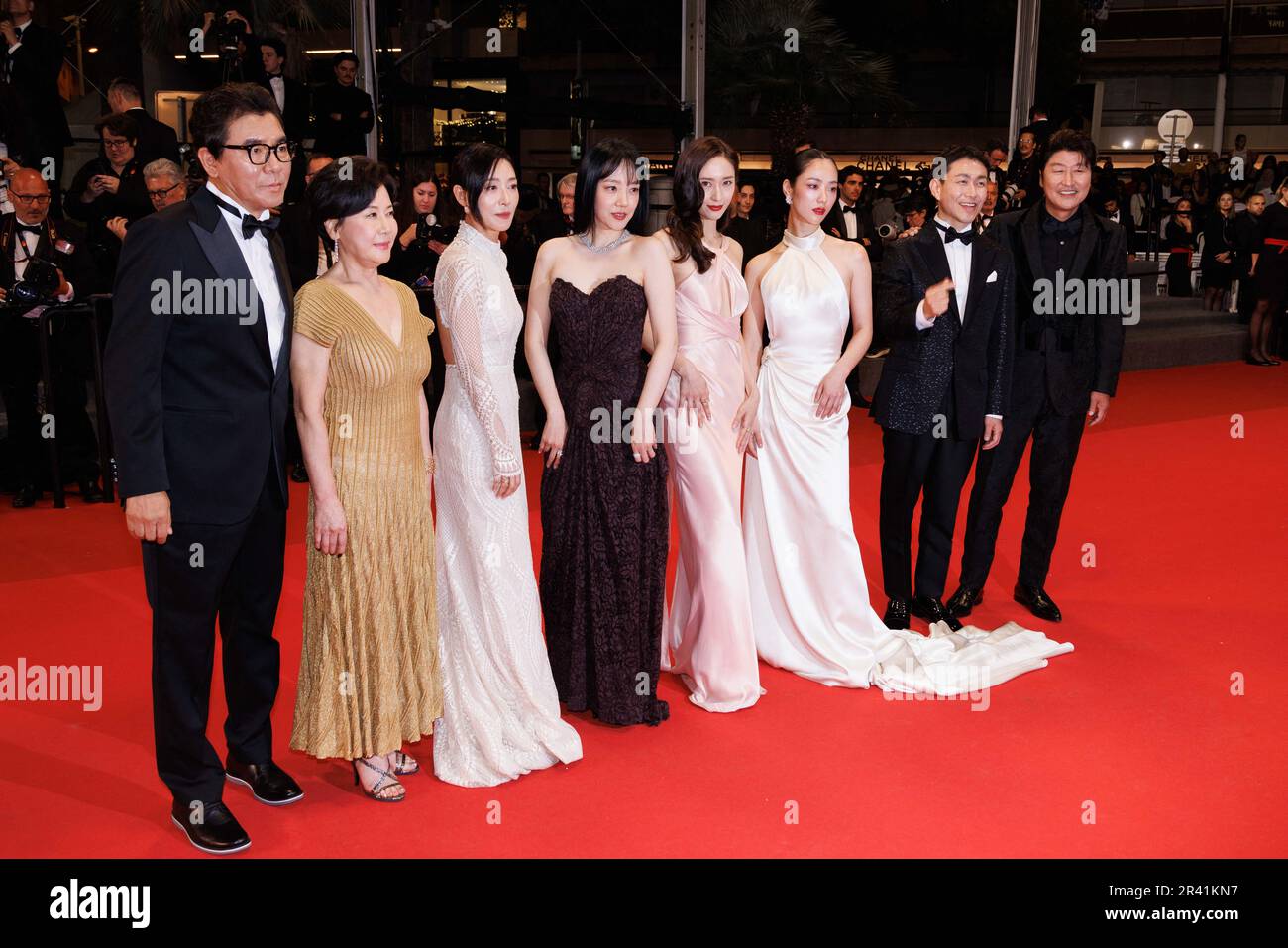 Cannes, France. 25th May, 2023. Director Song Kang-ho, Jang Young-nam ...