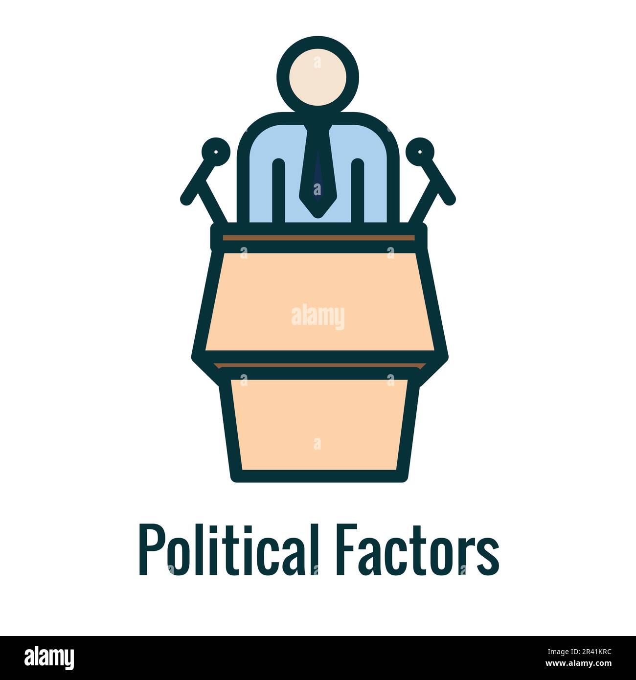 Company Analysis Factor Icon with Pestel Methods Stock Vector Image ...