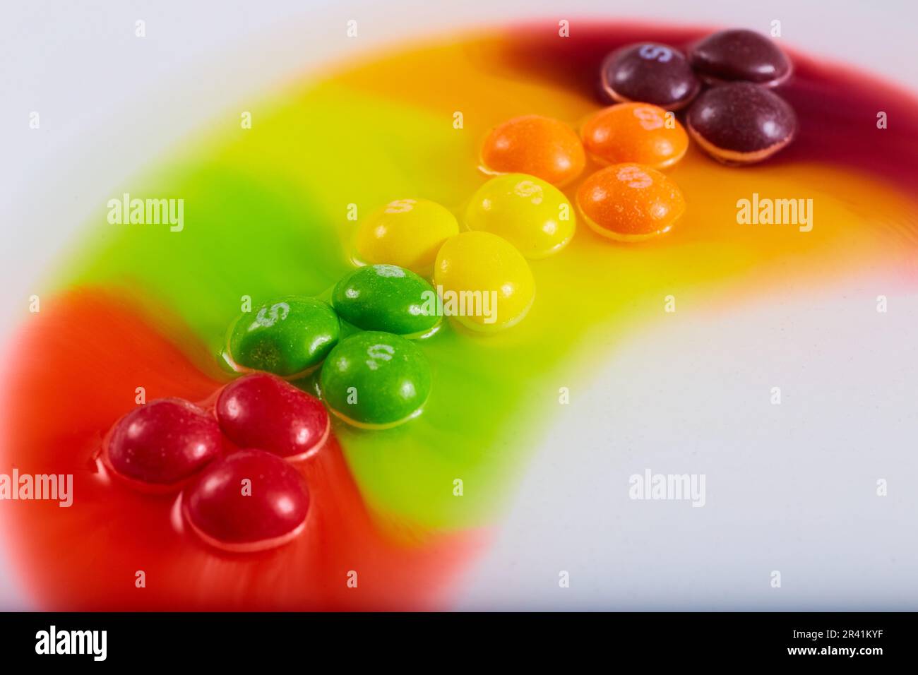 Skittles candy sugar water experiment rainbow color bleed vibrant ...