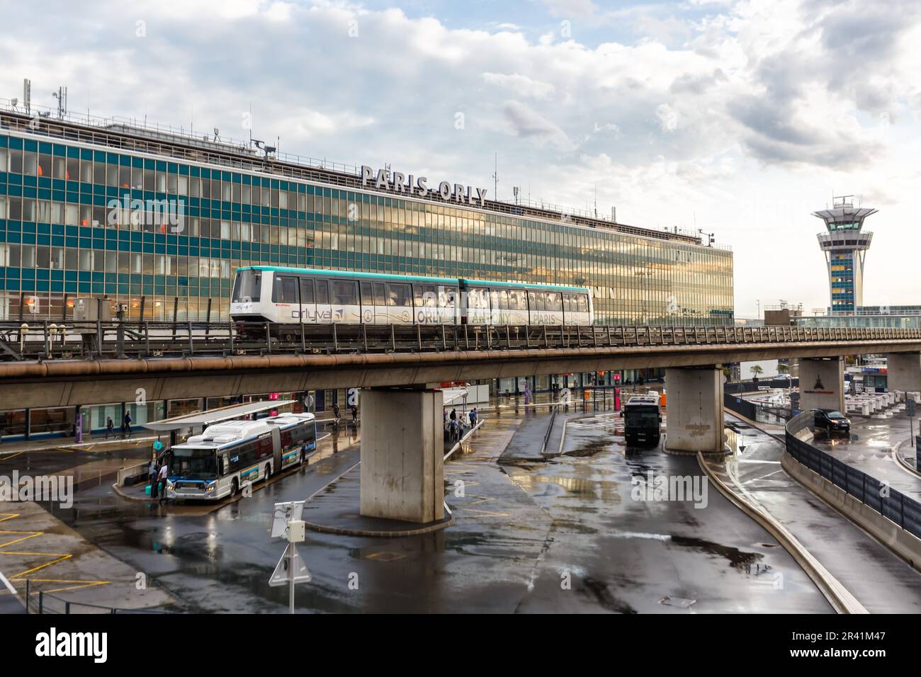 Paris Orly ORY Airport Terminal 4 Sud and OrlyVAL train in France Stock ...