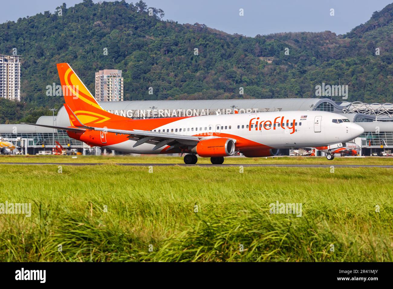 Firefly Boeing 737-800 aircraft Penang Airport in Malaysia Stock Photo ...