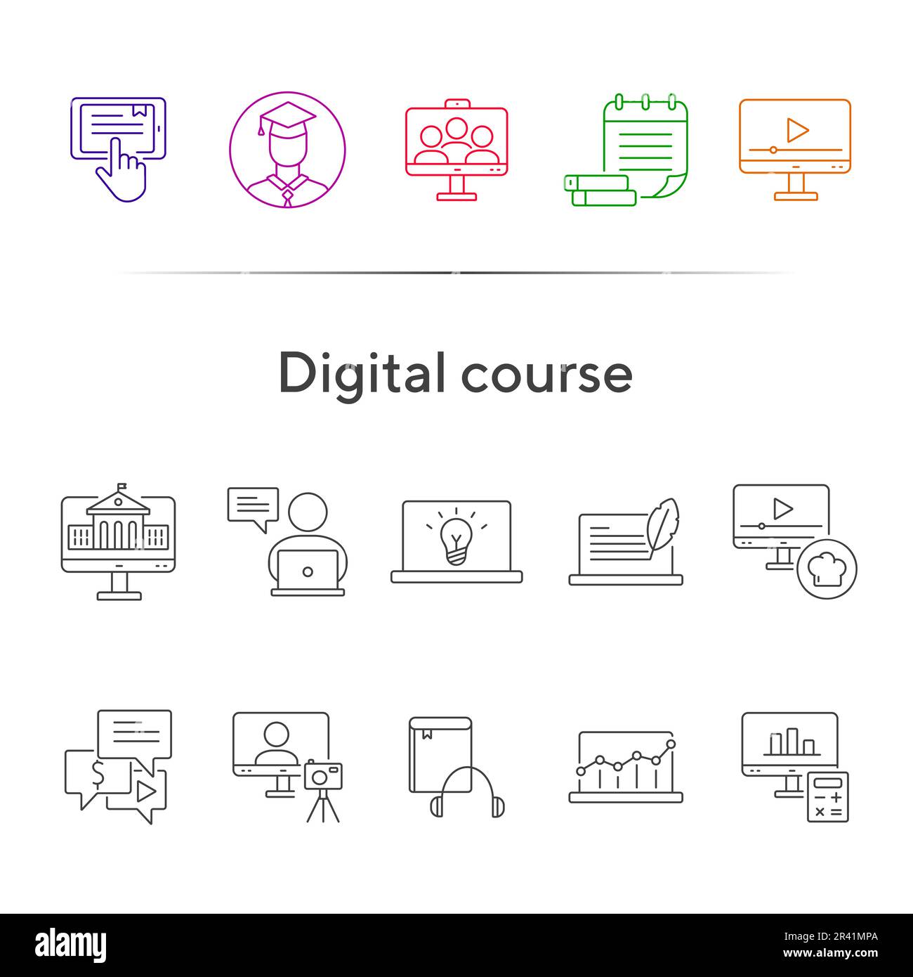 Livestream education Cut Out Stock Images & Pictures - Alamy