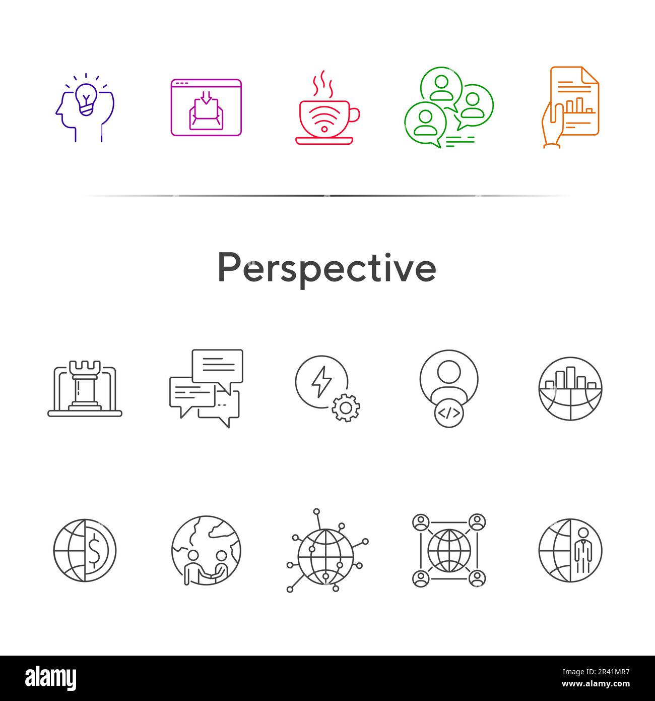 Perspective line icon set Stock Vector Image & Art - Alamy