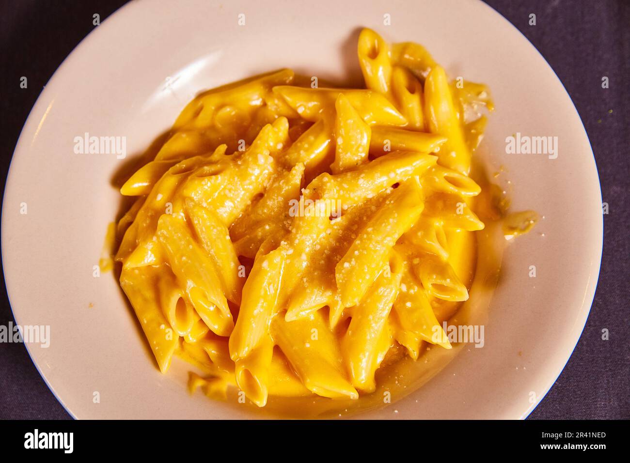 Small white bowl kid’s mac and cheese macaroni yellow pasta sauce ...