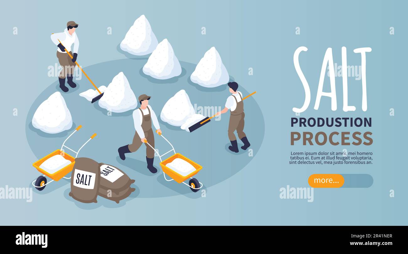 Salt production process Stock Vector Images - Alamy