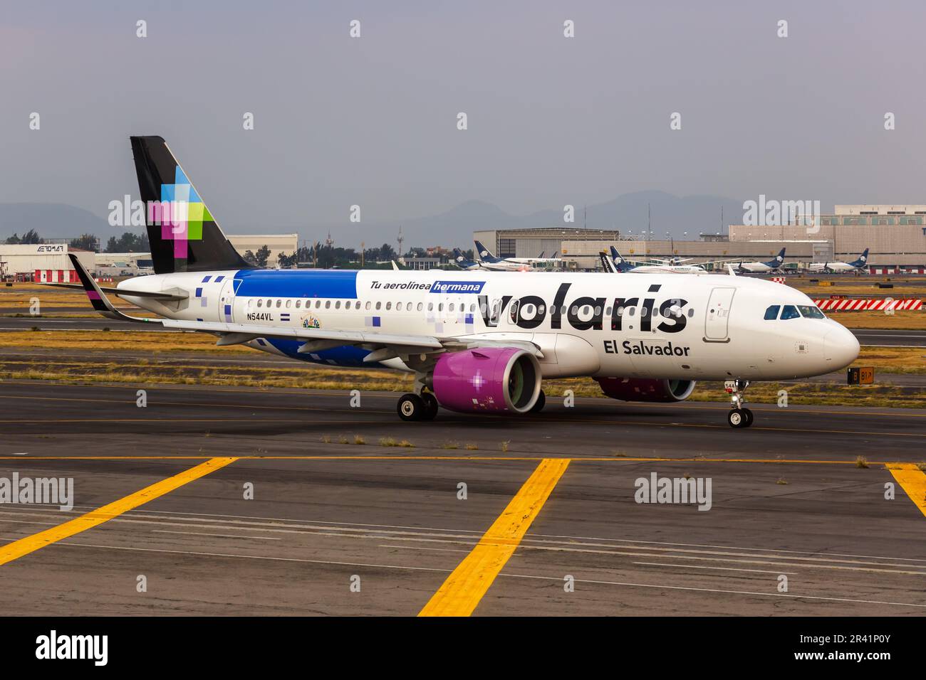 Volaris El Salvador Airbus A320neo Aircraft Mexico City Airport in ...
