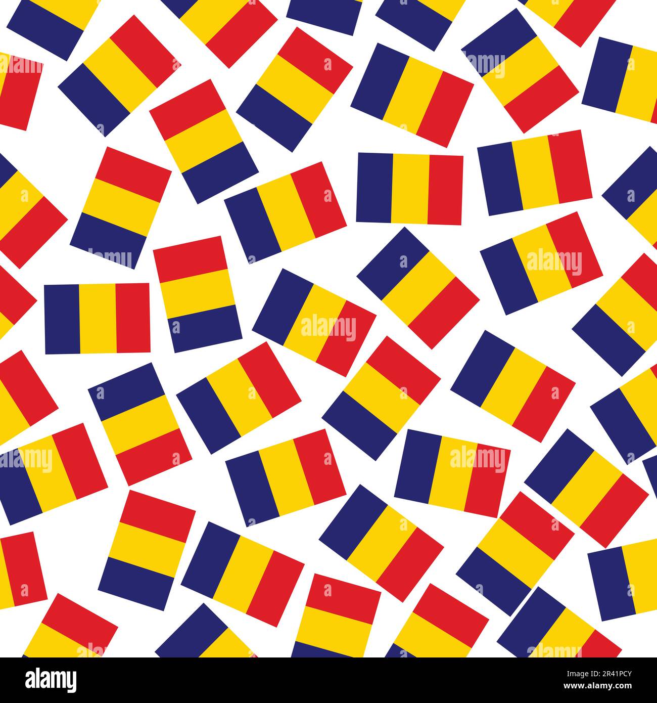Bright pattern with flags of Romania. Happy Romania day background ...