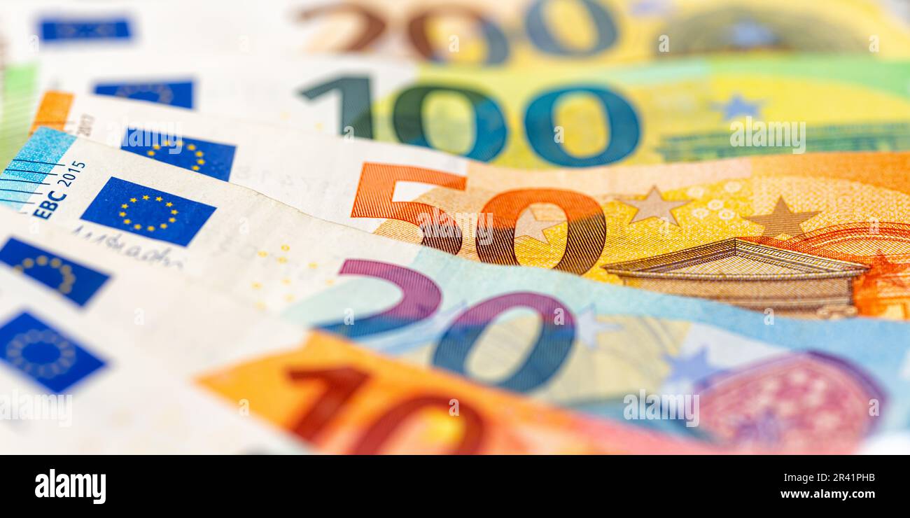 Euro banknotes save money finance background pay pay banknotes banner ...